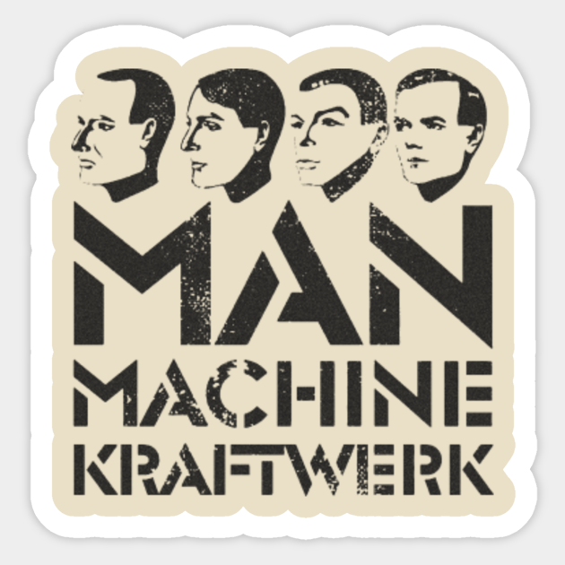 Kraftwerk Man Machine Vintage Pencil Drawing Style Kraftwerk Sticker Teepublic